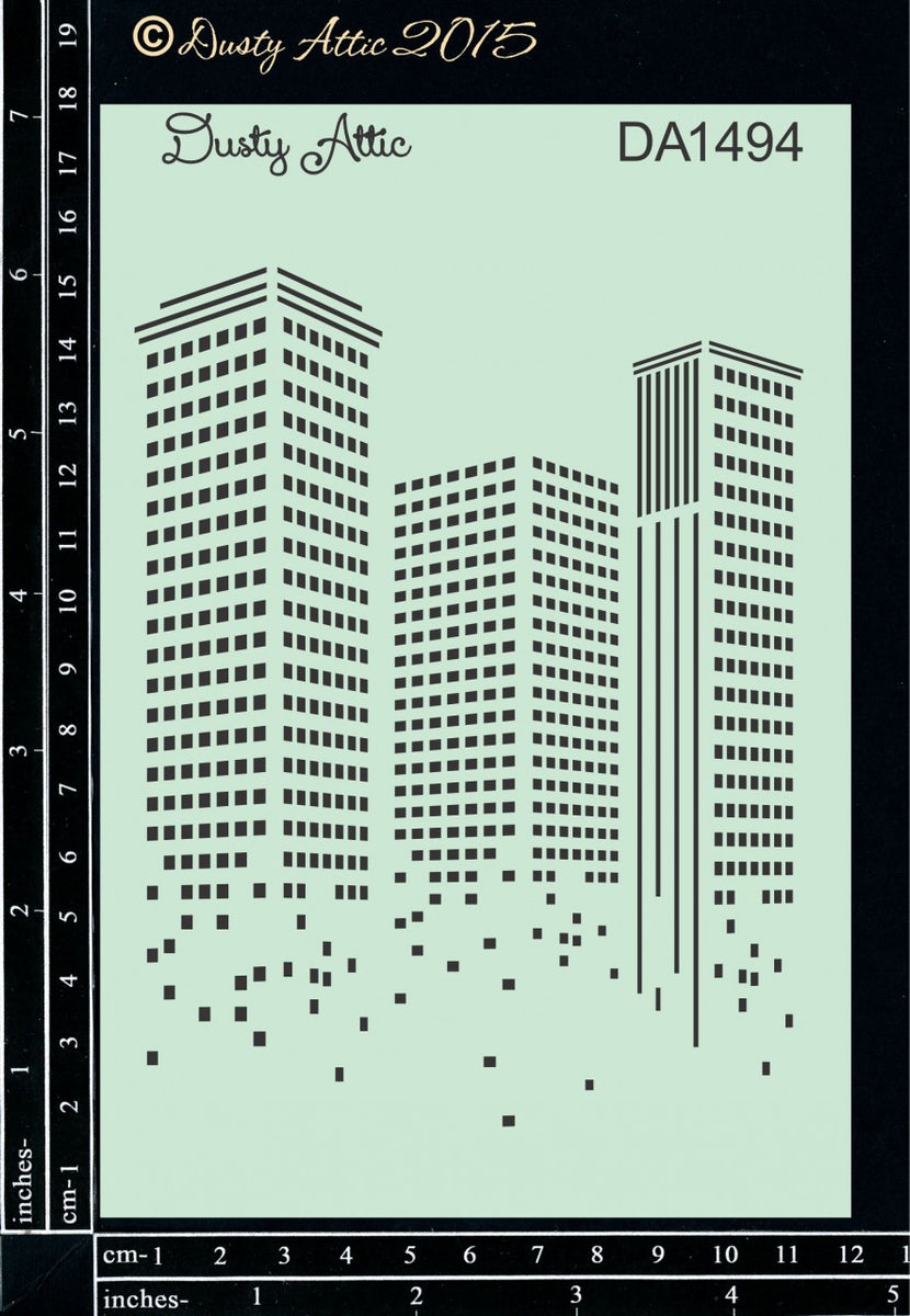 Cityscape Stencil – The Dusty Attic